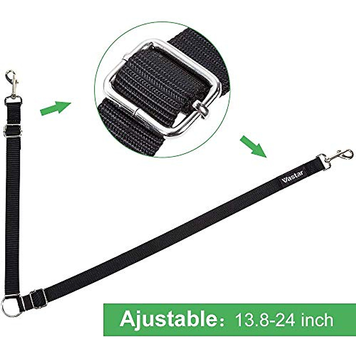 Vastar Double Dog Walker, Adjustable Heavy Duty Double Dog Leash for Pets, No Tangle Two Dogs Training Leash for Dogs up to 110 Pounds, Premium Quality Dog Leash Coupler for 2 Dogs