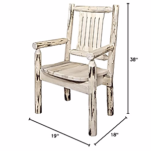 Montana Woodworks Montana Collection Captain's Chair with Ergonomic Wooden Seat, Ready to Finish