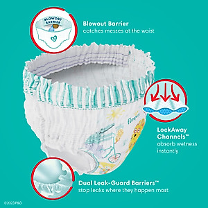 Pampers Cruisers 360 Diapers - Size 6, 17 Count, Pull-On Disposable Baby Diapers, Gap-Free Fit