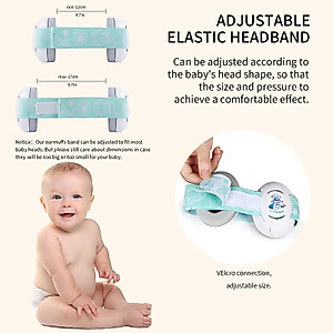 LYSIAN Baby Headphones Hearing Protection Ear Muffs for Infants 0-3 Years with Elastic Headband, Noise Cancelling Baby Earmuffs for Parade Fireworks, Festival, Sleep, Travel, Plane (White)