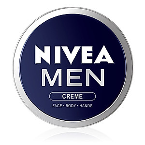 2x Nivea MEN CREME Cream FACE HAND BODY Moisturiser Dry Skin 75ml TIN by Nivea