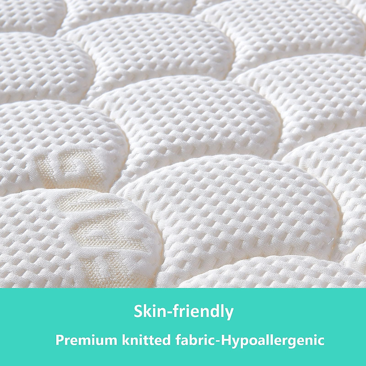 Vibe bear Premium Foam Mini Crib Mattress - Dual-Sided- 38x24x4 Inch- 100% Breathable, Non-Toxic, Quiet and Odorless, Hypoallergenic, Fits Most Mini Cribs