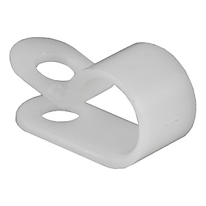 CURT 59828 3/8-Inch Convoluted Slit Loom Wire Protection Tube Clamps, 25-Pack