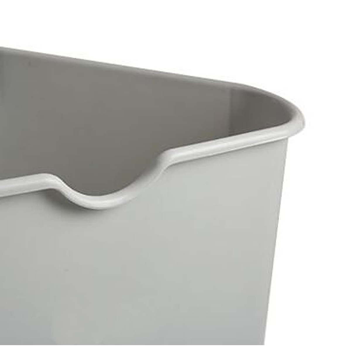 Happiness Decoration Plastic Triangle Garbage Can Without Lid Home Office Bathroom Trash Can Waste Paper Basket Wastebasket for Narrow Spaces Recycling Bins (White) …