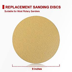 Goldblatt 9 Inch Drywall Sander, with 30pcs Sanding Discs-Hook and Loop 80 x 100/180 Mixed Grit, for Wall Cleaning and Polishing