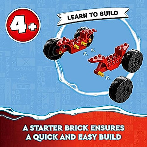 LEGO NINJAGO Kai and Ras’ Car and Bike Battle 71789 Beginner Building Toy Set, Features a Ninja Car Toy and Bike Plus 2 Minifigures, Birthday Gift for Toddlers and Kids Who are Little Ninja Fans