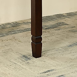 FurnitureR Antique Understated Writing Farmhouse Solid Wood, Signature 2 Drawers for Living Room Bedroom Home Office Board Desk, Brown