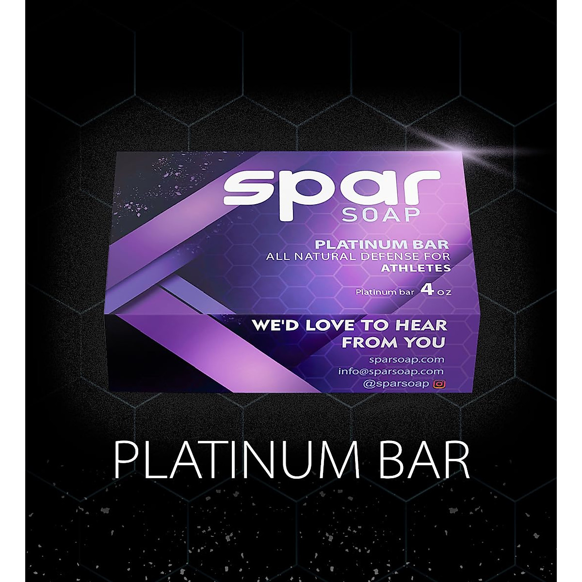 Spar Soap Platinum Bar, Natural Tea Tree 4oz Soap Bar (3-Pack), Antifungal Properties, For BJJ, MMA, Wrestlers, Grapplers, Men/Women, USA Made Body Soap, For Body Odor, With Lavender, Cassia, Clove