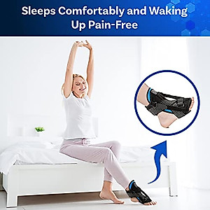 Elrisme Plantar Fasciitis Night Splint, 3-in-1 Relief Set, Night and Day