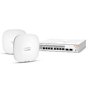 Aruba a Hewlett Packard Enterprise company Aruba Instant On 1930 8-Port PoE Smart Switch (JL681AN.ABA) Bundled with (2X) AP22 Wi-Fi 6 Wireless Access Points (R4WO1A)
