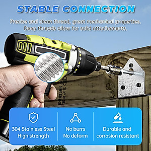 Glvaner 1/4"-20 x 1 Binding Screws Furniure Screws Connection Bolts, Socket Head Cap Screws 304 Stainless Steel Full Thread, 30 PCS