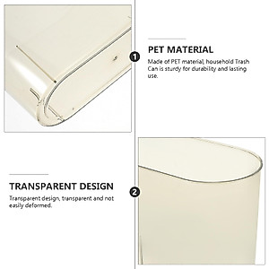 Cabilock Trash Can Garbage Can Bins for Organization Trash Bucket Trash Container Trash Bin Waste Basket Kitchen Wastebasket Bathroom Wastebasket Large The Pet Flower Bucket Office