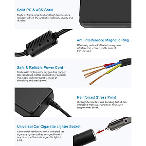 ALITOVE AC to DC Converter 12V 8A 96W, 100V-240V to 12V Power Supply Adapter Car Cigarette Lighter Socket, AC/DC Transformer for Portable Cooler Warmer, Massage Coushion,Other Car Devices Under 96W