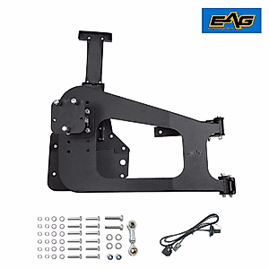 EAG JK Rear Bumper W/Tire Carrier & Adjustable Tire Mount Fit for 2007-2018 Wrangler JK