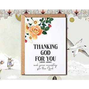 NTVShop Pastor Appreciation Card - Grateful For Your Ministry Card - Gift For Minister - Church Staff