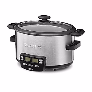 Cuisinart MSC-400 3-In-1 Cook Central 4-Quart Multi-Cooker: Slow Cooker, Brown/Saute, Steamer, Silver