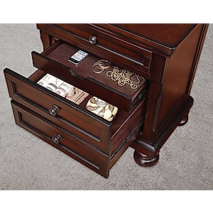 Homelegance Cumberland 2-Drawer Nightstand, Cherry