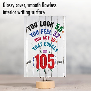 NobleWorks - Milestone Birthday Greeting Card with Envelope (4.63 x 6.75 Inch) - Age Equation-105 C2758MBG