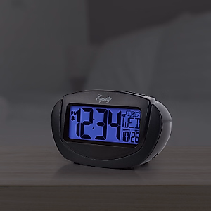 Equity by La Crosse 31022 Insta-Set LCD Alarm Clock, Black