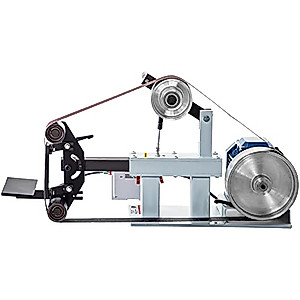 Happybuy 2Hp Belt Grinder 2 x 82inch Variable Speed Belt Sander with 3 Grinding Wheel Bench Sander 12inch Wheel and Flat Platen Tool Rest for Knife Making