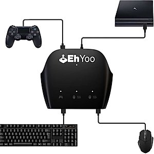Keyboard and Mouse Converter Adapter for Nintendo Switch, Switch LITE, Series X/S, Xbox One, PS4 and PS3, Connect Keyboard and Mouse to Your Console
