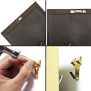 Hongway 276pcs Picture Hanging Kit, Picture Hanger Assortment, Heavy Duty Frame Hooks with Nails, Hanging Wire, Screw Eyes, D Ring and Sawtooth Hardware for Frames Mounting