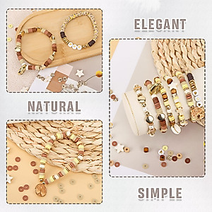 QUEFE 48 Colors 11160pcs Bohemian Clay Beads Bracelet Making Kit for Jewelry Making, Polymer Clay Beads for Boho Bracelet Necklace Earrings Making, Craft and Gifts