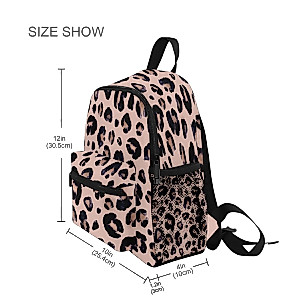 Leopard Print Cheetah Pink Backpack for Toddlers, Kid's Backpack School Bag for Boys Girls Kindergarten Preschool Bag