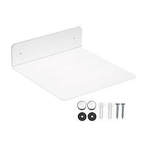PATIKIL 7.87 x 7.87 Inch Acrylic Floating Shelf, Floating Wall Mounted Shelves for Bathroom Wall Decoration, Transparent