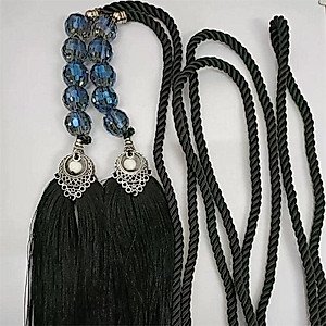 10 Yards Sewing Fringe Trim, BetterJonny 6inch Tassel Fringe Trim for Sewing Long Chainette Fringe Tassel Trim DIY Crafts and More Other Sewing Projects for Wedding, Party Decorations (Black)