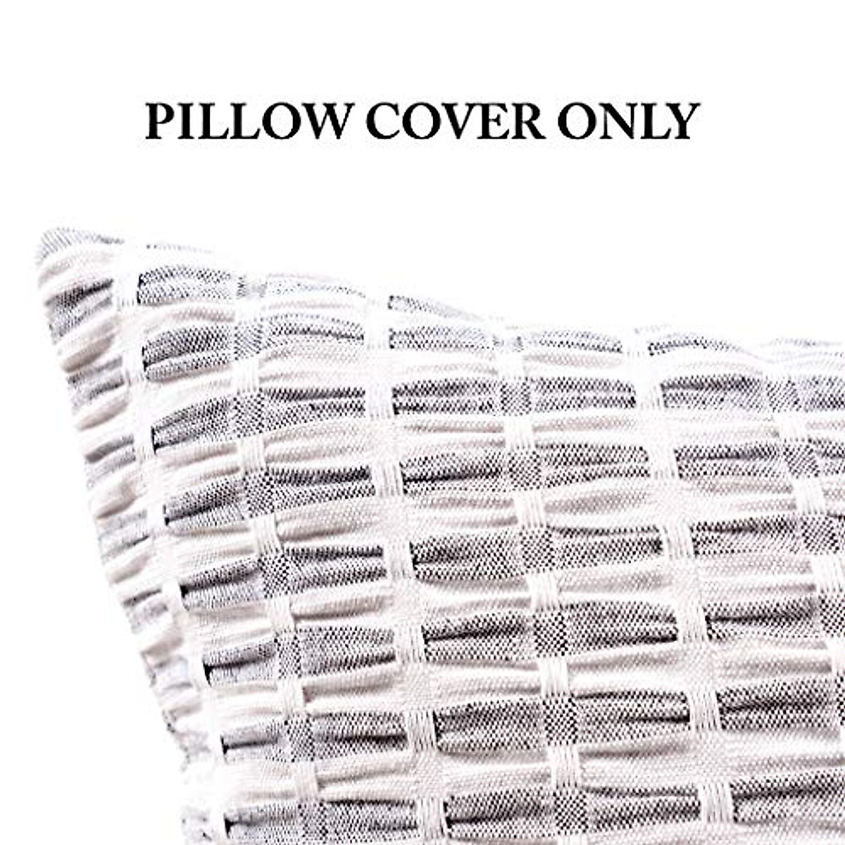 KAF Home Pleated Please Pillow Cover 20 x 20-inch 100-Percent Cotton | Set of 2 Pillow Covers (Gray, 20 x 20)