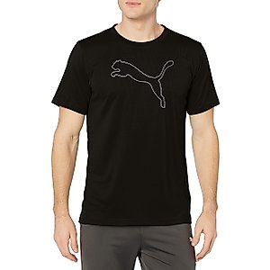 PUMA Men'sPerformance Cat Tee (Available in Big and Tall Sizes), Black, X-Large