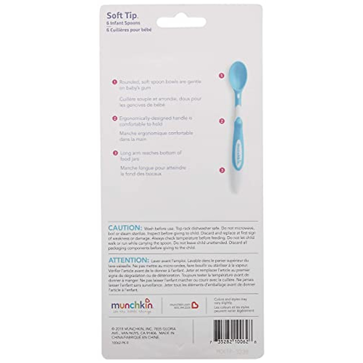 Munchkin Soft-Tip Infant Spoon, 6 Count