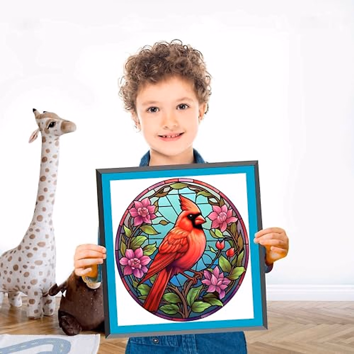 Cardinal Stamped Cross Stitch Kits - Counted Cross Stitch Kits for Beginners Adults,11 CT Patterns Dimensions Embroidery Kits Arts Craft Kits,for Gift and Home Decor 13.8 x 13.8inch