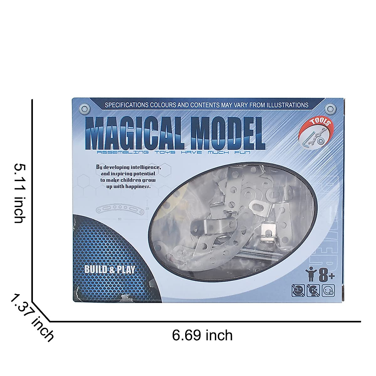 Samtor Metal Engineering Vehicle Assemble Building Blocks Toy Set Kit, Educational Car Model, for Child of Ages 8 and up, Steam, Birthday Gift (Forklift and Snow Pusher)