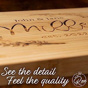 Personalized Wedding Gifts for Couples - Personalized Cutting Board - Custom Bamboo Cutting Board - Engraved Cutting Board - Customizable Housewarming Gifts - 3 Sizes and Designs To Choose From