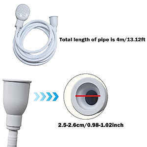 4m/13.12ft Sink Spray Hose Portable Faucet Sprayer Garden, Shampoo Sprayer Handheld Shower Head Spray Hose for Pets, Bathing Baby, Washing Hair, Rinsing Vegetables