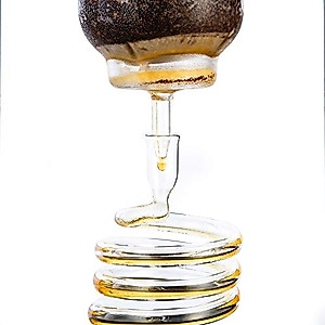 Yama Glass Cold Brew Maker I Ice Coffee Machine With Slow Drip Technology I Makes 6-8 cups (32oz), Large Capacity Cold Brew Coffee Tower, Black