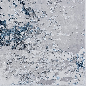 Dara Antik Abstract Pattern Blue 5x7 Contemporary Modern Area Rug