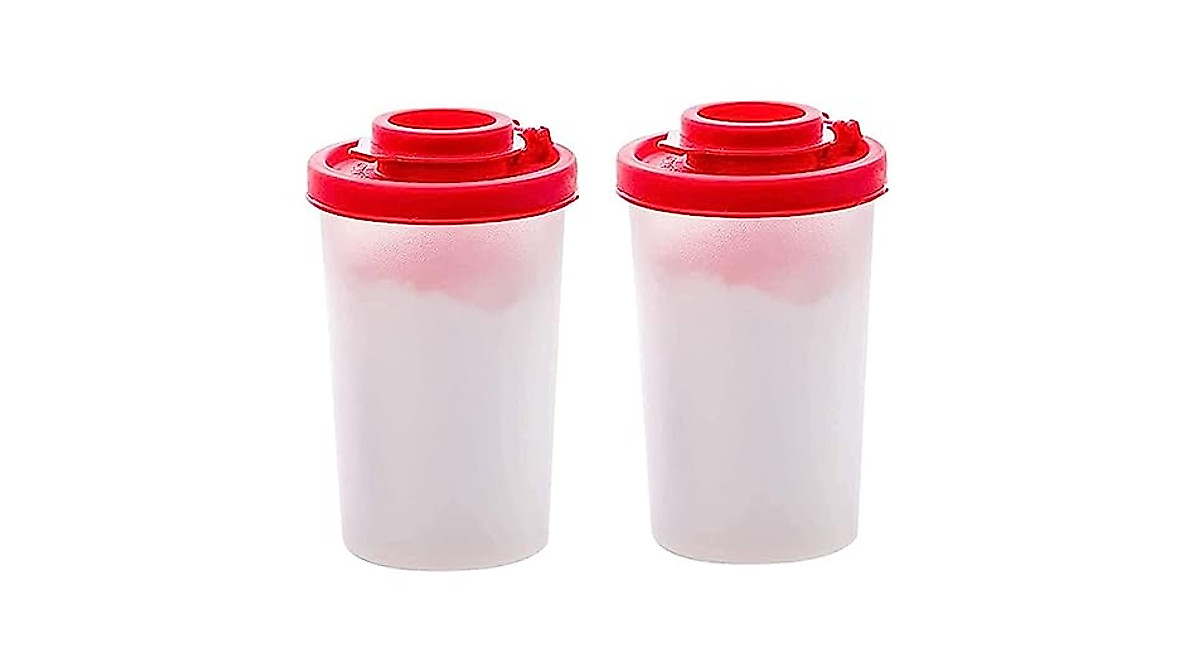 FUOYLOO 2pcs Plastic Shaker Containers for Kitchen Storage