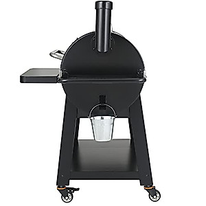 VEVOR Smoker Grill, Portable Wood Pellet Grill with Cart, 8 IN 1 BBQ Grill with PID Temperature Control & Meat Probe for Outdoor Cooking, Barbecue Camping, Picnic, 840 sq, Patio and Backyard, Black