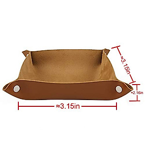 awofer Gifts for Husband&Wife, Custom Leather Valet Tray,Engraved Key Tray,Personalized Leather Catchall,Leather Desk Organizer, Gifts for Him,Her