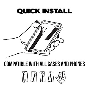 Phone Loops: Non-Elastic Phone Grip, Phone Strap, Phone Holder for Hand - Small, Light and Discreet Phone Loop Cell Phone Holder for Hand - Phone Finger Holder