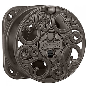 Suncast Sidewinder Side Scroll 60 Foot Hose Capacity Resin Decorative Wall Mount Hose Reel, Bronze (4 Pack)