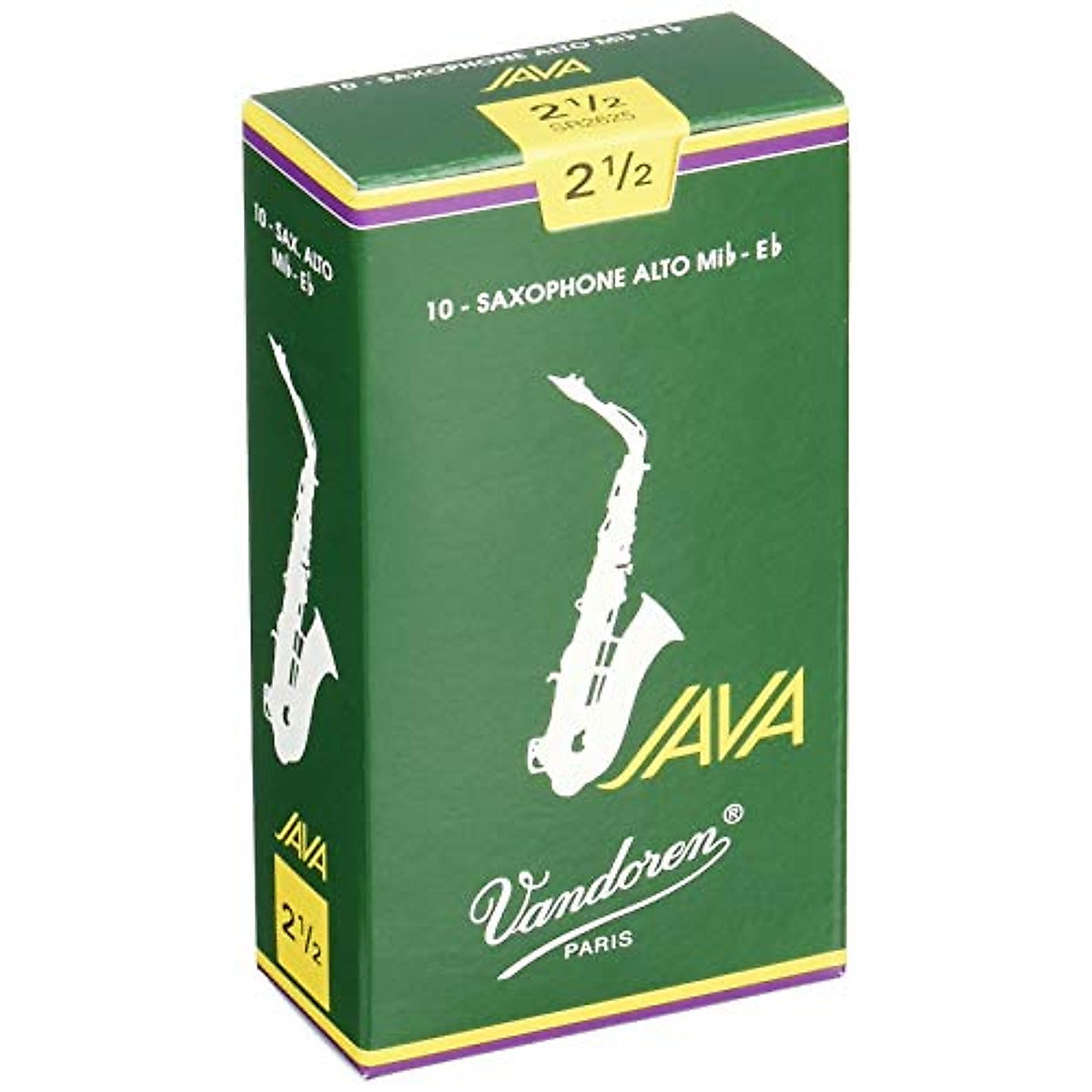 Vandoren SR2625 Alto Sax JAVA Reeds Strength 2.5; Box of 10