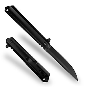 ohmonlyhoo Folding Knife, 3.3 inch Pocket Knife with Pocket Clip and D2 Blade, EDC Knife for everyday carry, Great Gift for Men and Women