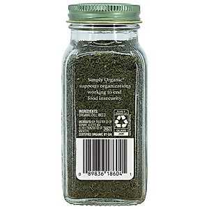 Simply Organic Dill Weed, Cut & Sifted, Certified Organic | 0.81 oz | Anethum graveolens L.
