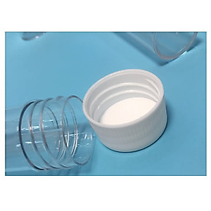 12PCS 25ml Plastic Sample Bottles Tubes Vials Mini Clear Storage Container Case with Screw Cap Small Test Tubes