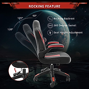 SeekFancy Gaming Cair Set of 2, Computer Gaming Chair Video Game Chairs for Teens Adults, Ergonomic Gaming Chair High Back Cheap Computer Office Chair, Black Silla PC Gamer Chair
