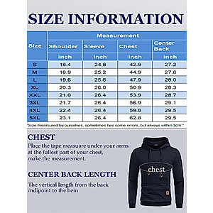COOFANDY Men's Hipster Hoodie Tactical Sweatshirt Athletic Pullover Hooded Navy Blue